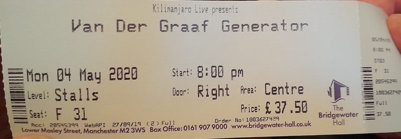Van der Graaf Generator - Manchester - 22nd February 2022